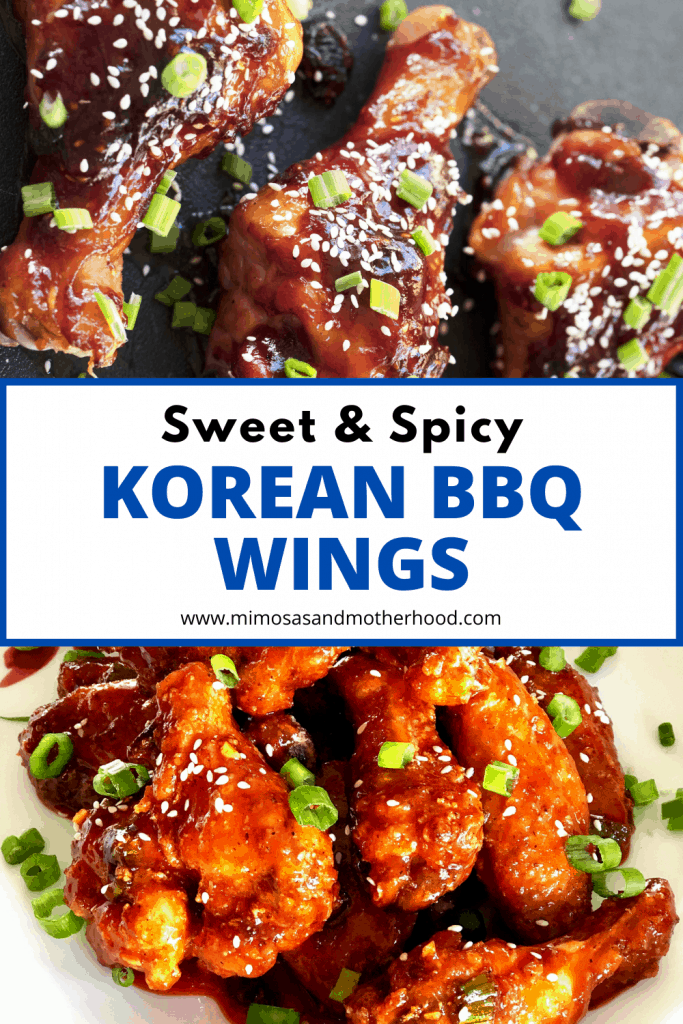 Sweet & Spicy Korean BBQ Wings - Mimosas & Motherhood