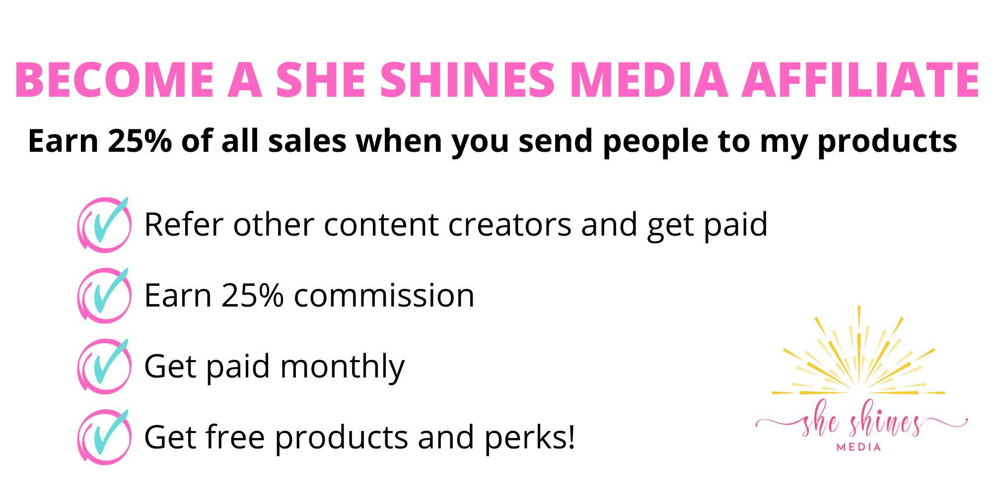 Join the She Shines Media Affiliate Program - Mimosas & Motherhood