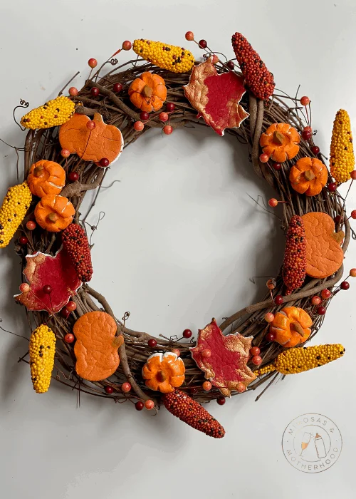 Toddler-Friendly DIY Fall Wreath with Easy Air Dry Clay Recipe ...