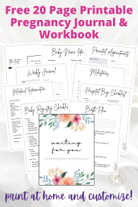 Free Printable Pregnancy Planner Workbook and Journal - Mimosas ...