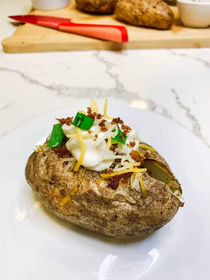 The Perfect Crispy Baked Potato Recipe - Mimosas & Motherhood