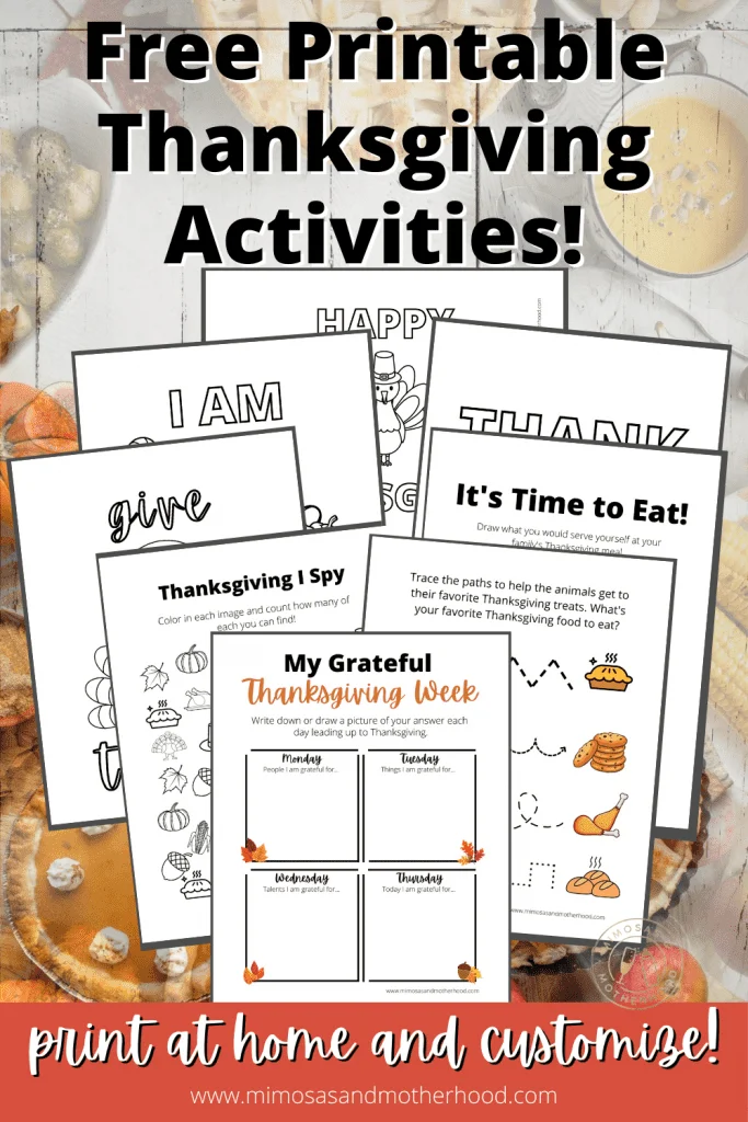 Free Printable Thanksgiving Activity Book for Toddlers - Mimosas ...