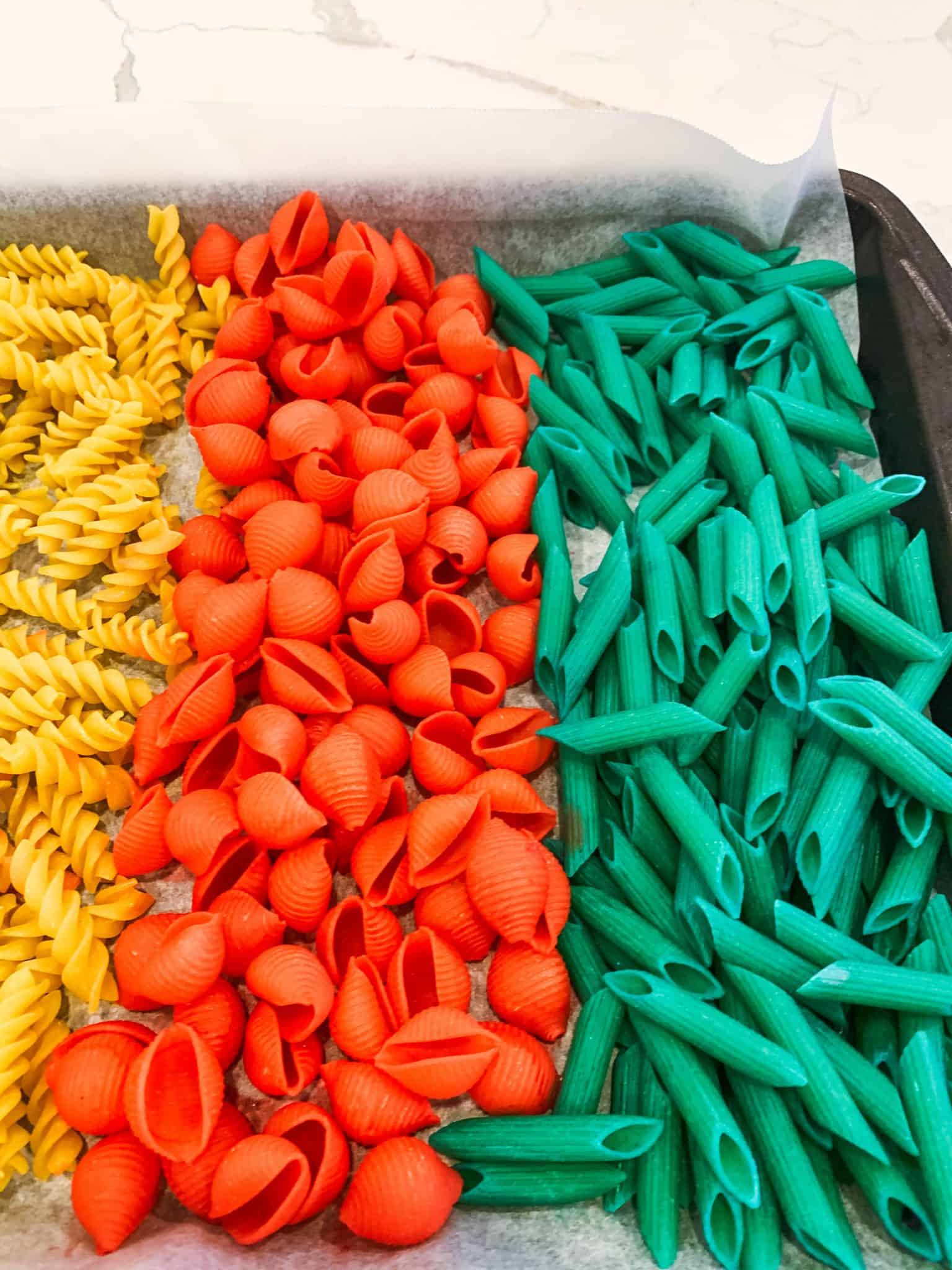How to Dye Pasta for Crafts - Mimosas & Motherhood