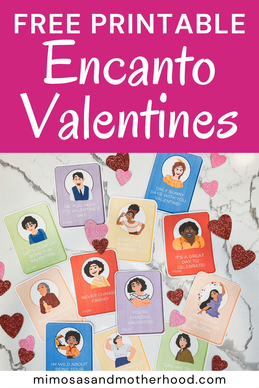 Free Printable Encanto Valentines Day Cards - Mimosas & Motherhood