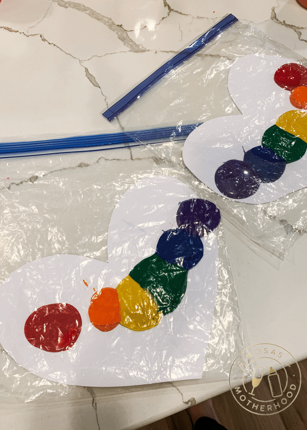 Mess Free Smush Paintings for Kids - Mimosas & Motherhood