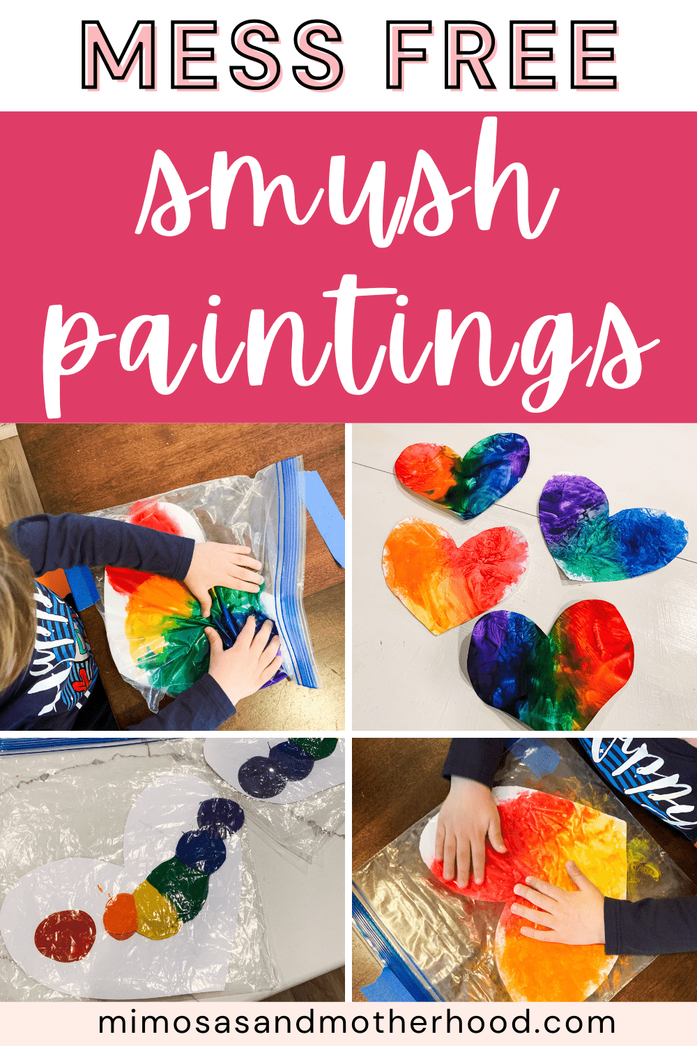 Mess Free Smush Paintings for Kids - Mimosas & Motherhood