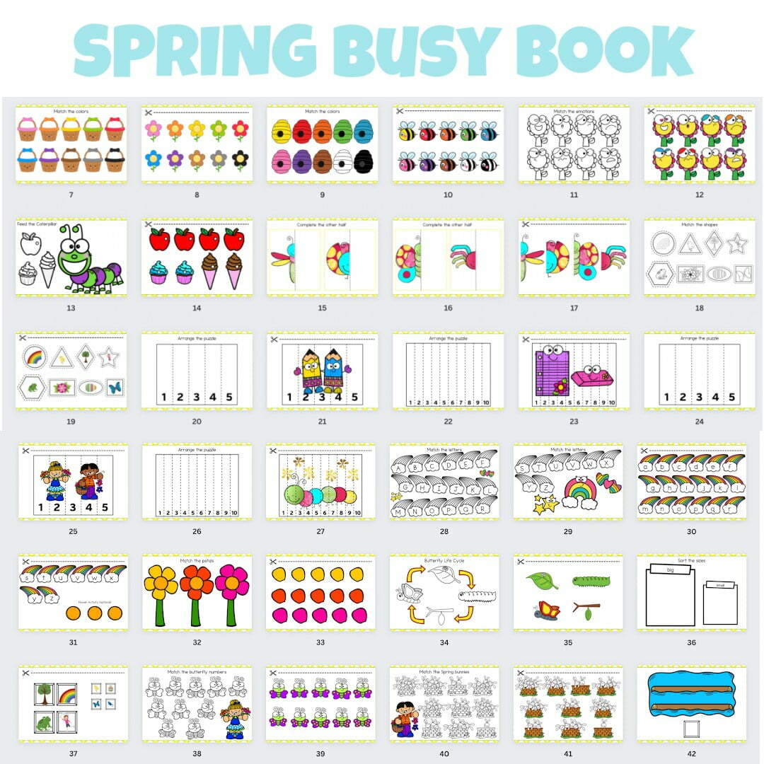 Spring Busy Book - Mimosas & Motherhood