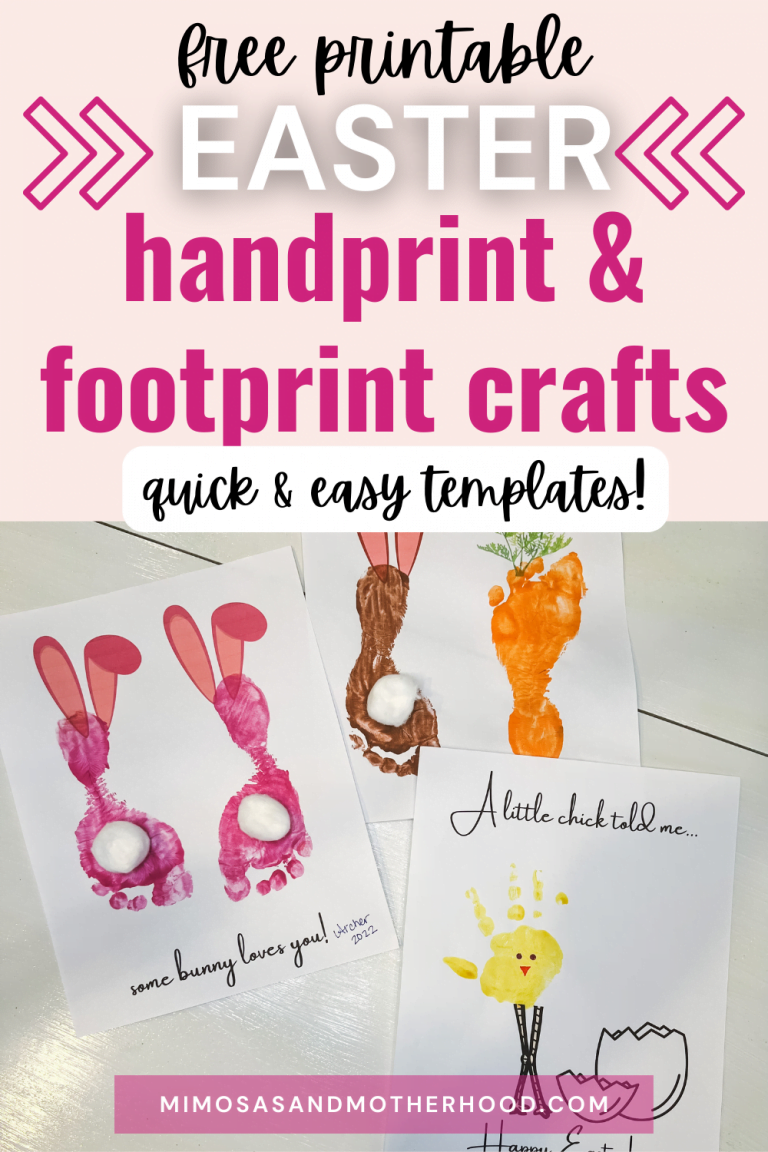 Free Printable Handprint and Footprint Easter Crafts for Toddlers ...