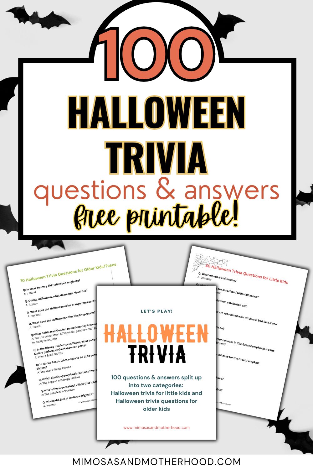 100 Free Printable Halloween Trivia Questions and Answers for Kids ...