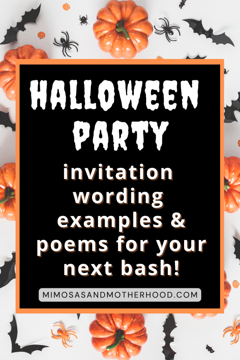 Halloween Party Invitation Poems and Wording - Mimosas & Motherhood