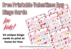 Free Printable Valentine's Day Bingo Cards (24 Card Set) - Mimosas ...