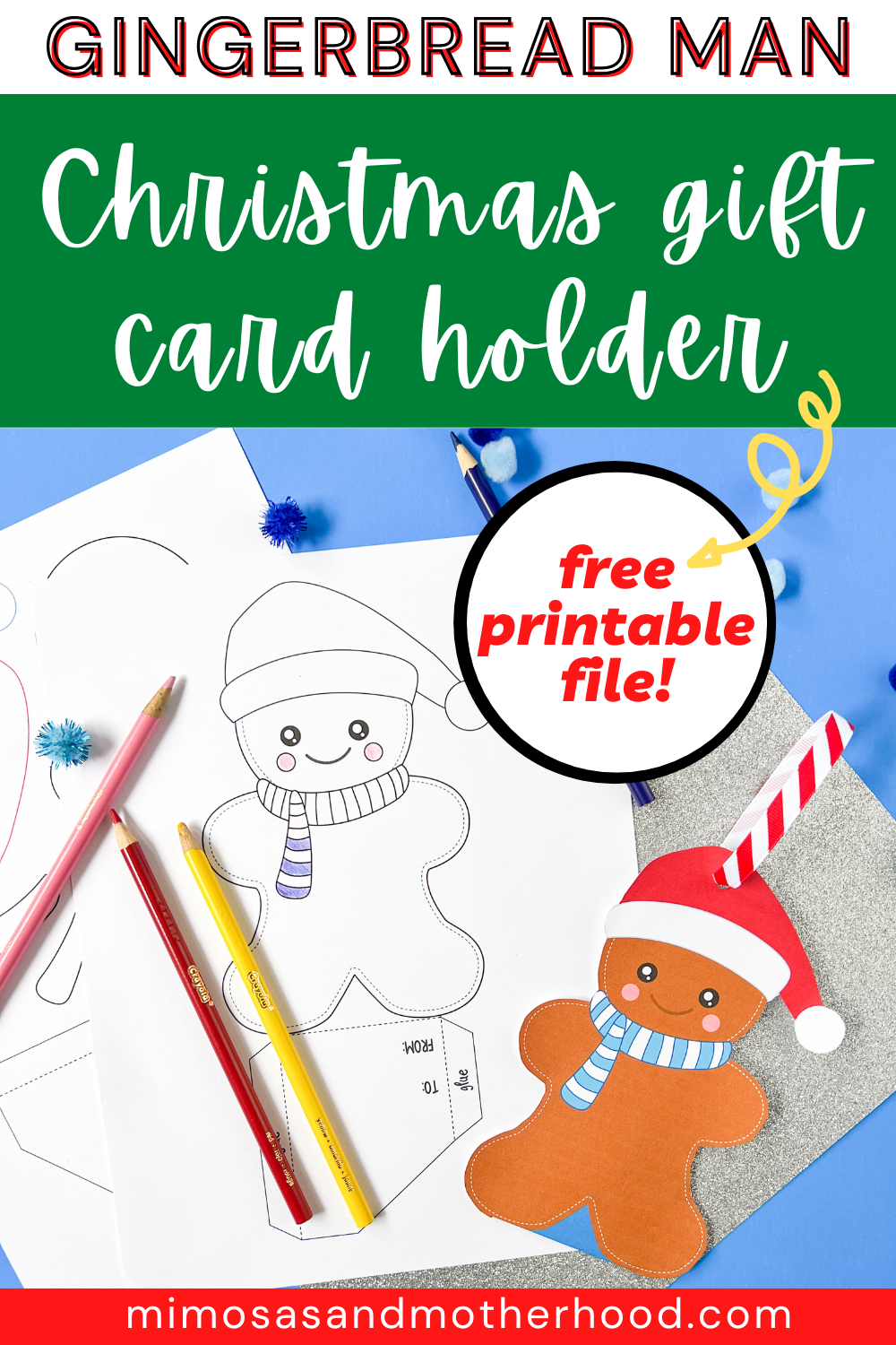 Free Printable Christmas Gift Card Holder - Mimosas & Motherhood