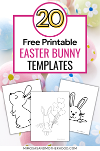 20 Free Printable Easter Bunny Templates - Mimosas & Motherhood