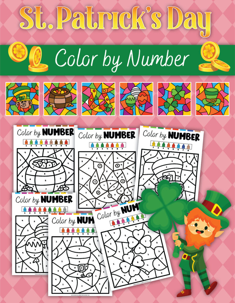 St. Patricks Day Color By Number (free Printable) - Mimosas & Motherhood