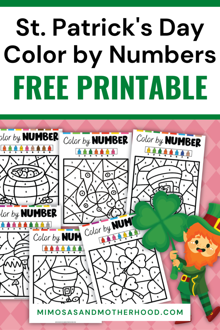 St. Patricks Day Color By Number (free Printable) - Mimosas & Motherhood