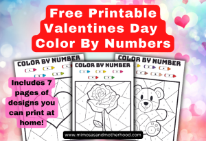 Free Valentines Day Color By Number Printables - Mimosas & Motherhood