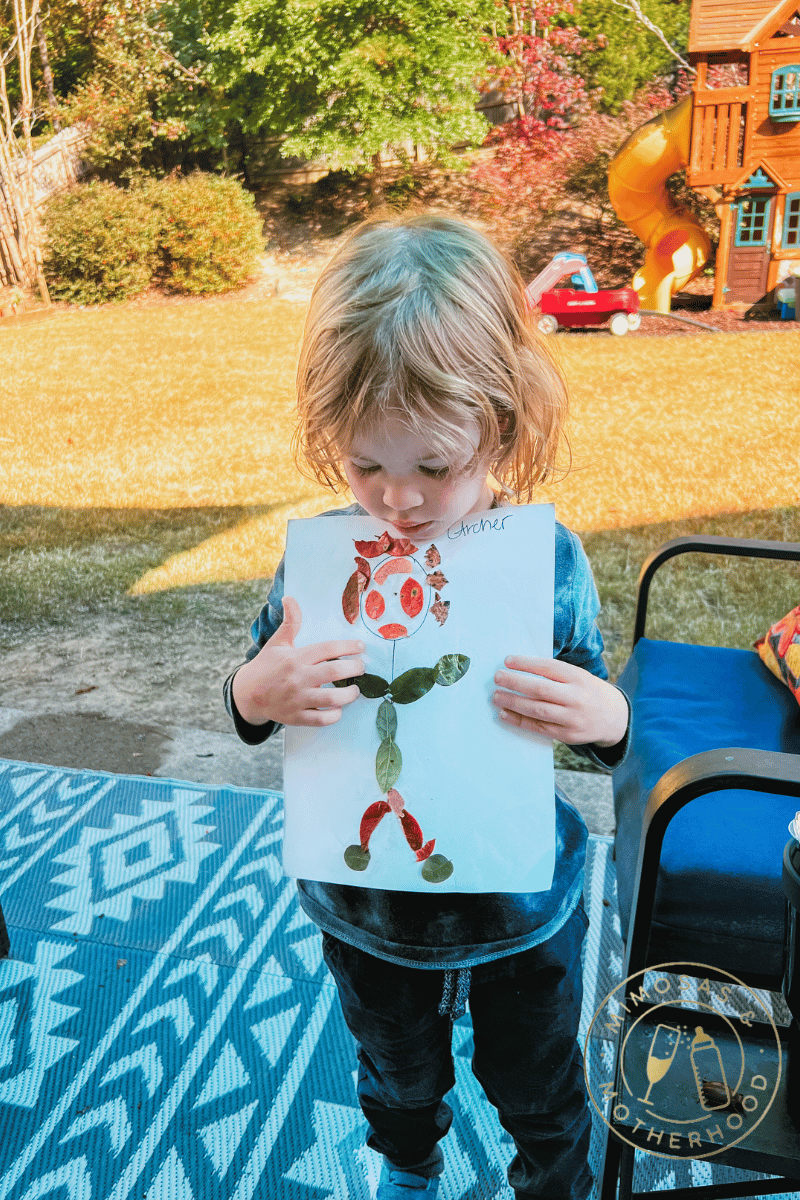 Leaf Man Craft for Kids - Mimosas & Motherhood