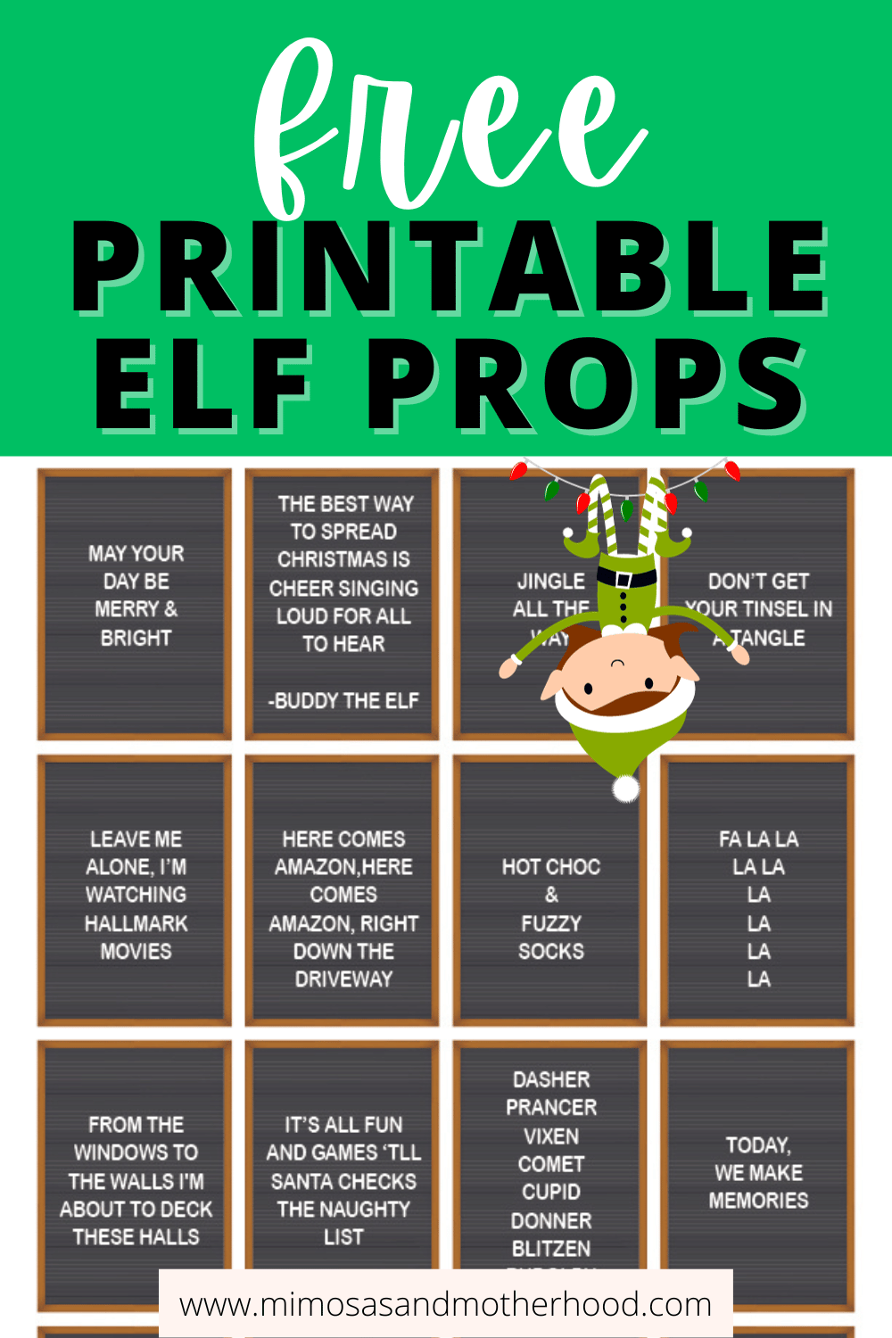 Free Printable Elf Letter Boards - Mimosas & Motherhood