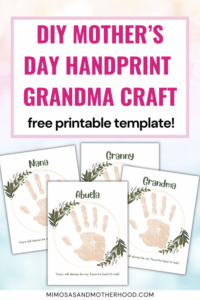 Handprint Craft for Grandma - Mimosas & Motherhood