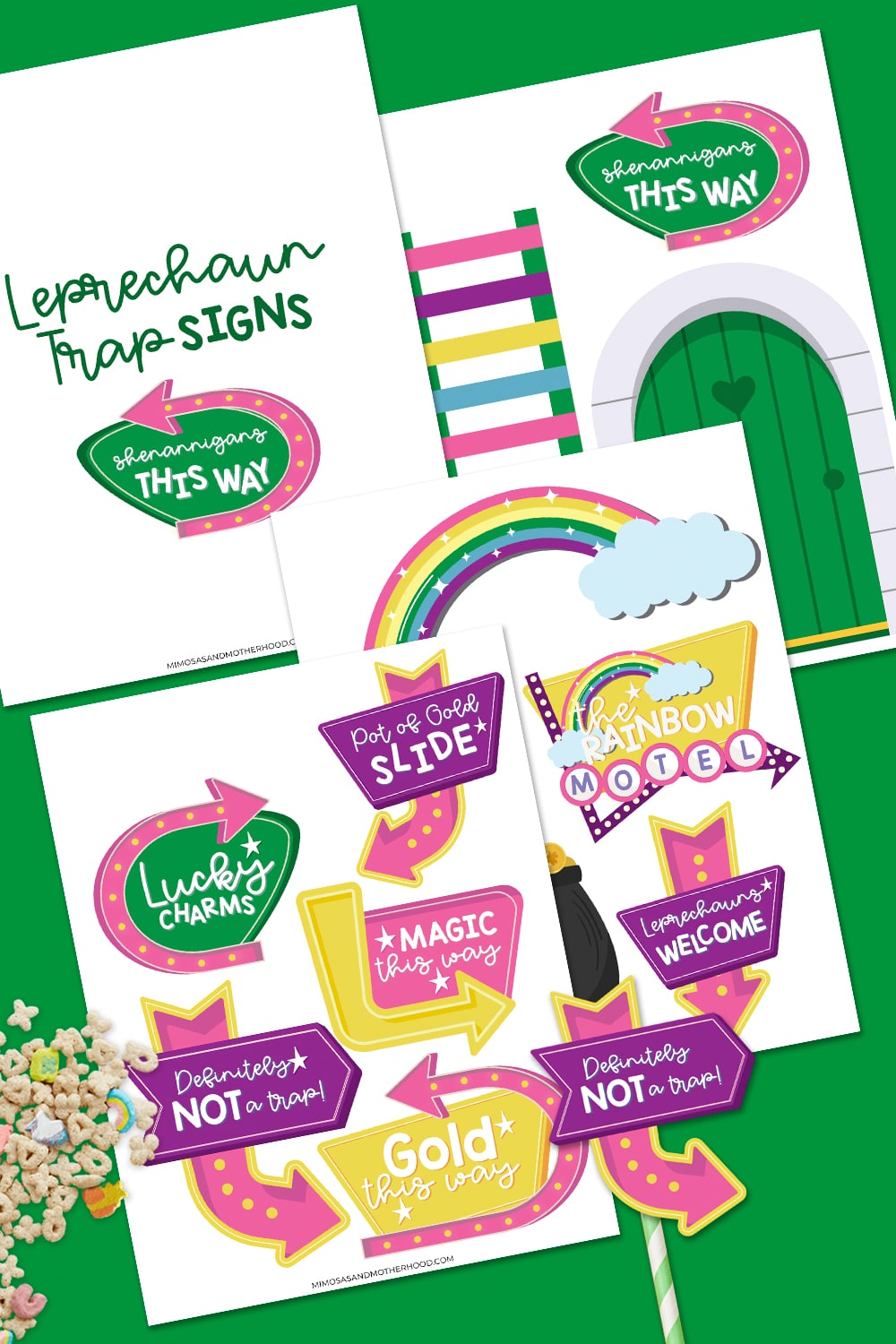 Free Printable Leprechaun Trap Signs - Mimosas & Motherhood