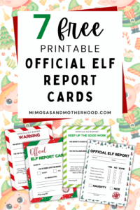 Free Printable Elf Report Cards- Official Elf Report - Mimosas & Motherhood