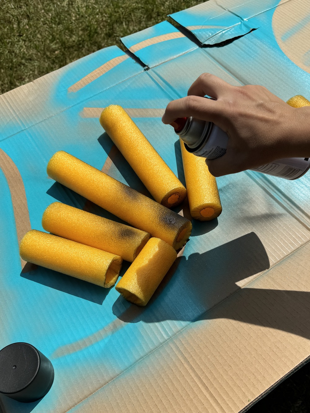 DIY Halloween Pool Noodle Candles - Mimosas & Motherhood