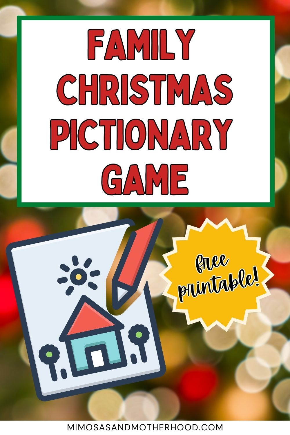 Free Christmas Pictionary Printable Game - Mimosas & Motherhood