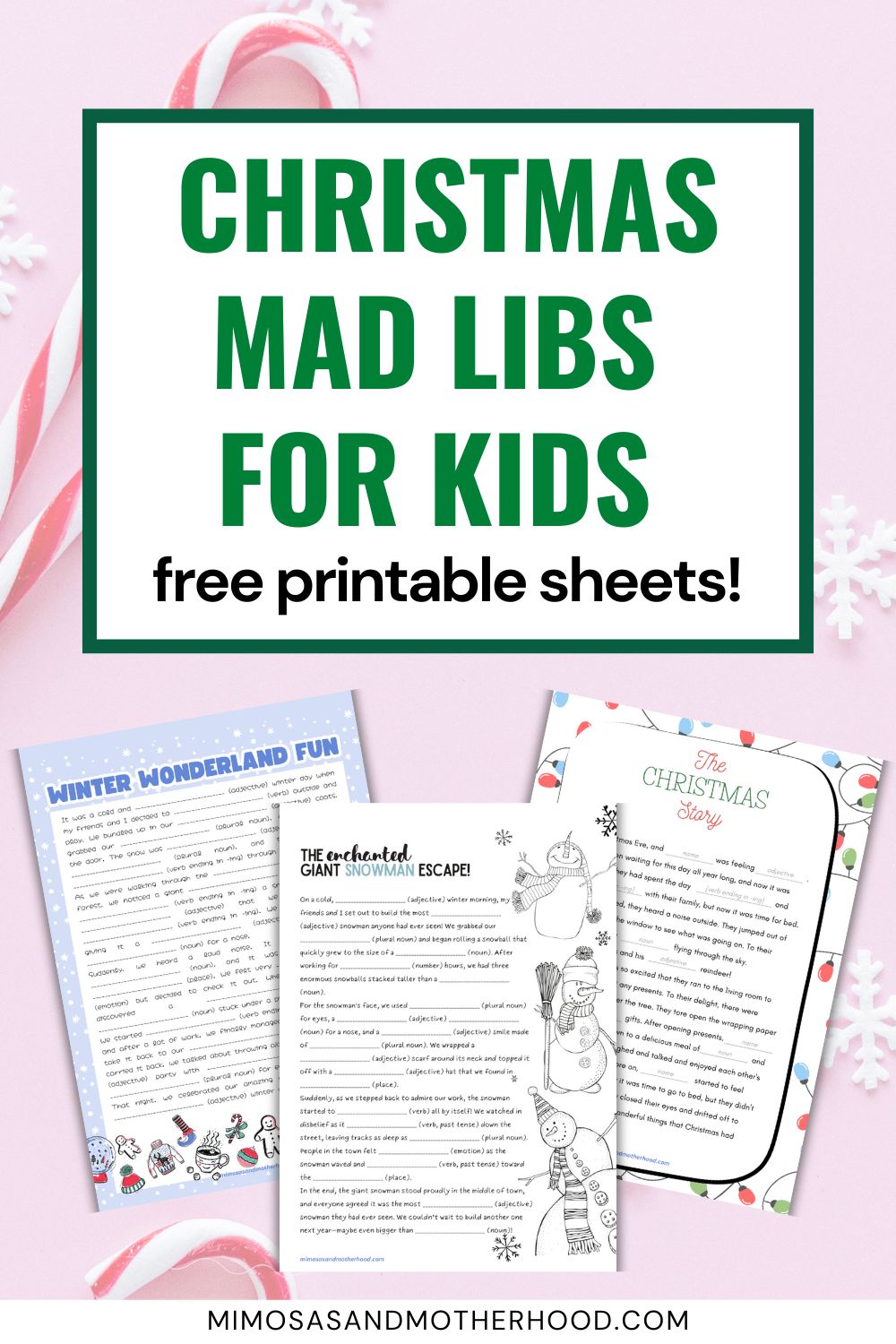 Free Printable Christmas Mad Libs for Kids - Mimosas & Motherhood