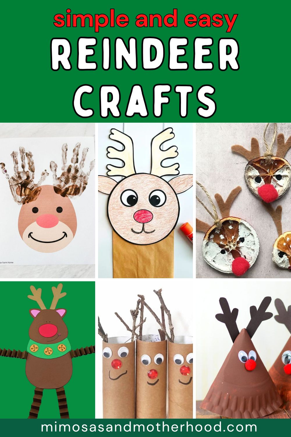12 Reindeer Crafts for Kids - Mimosas & Motherhood