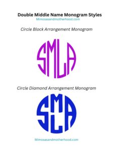 How to Monogram a Double Middle Name - Mimosas & Motherhood