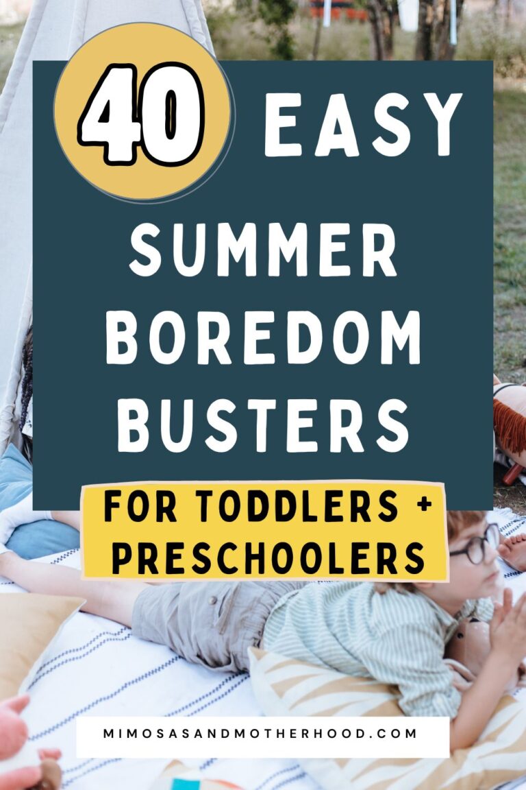 40 Summer Boredom Busters for Toddlers and Preschoolers (Low-Prep ...