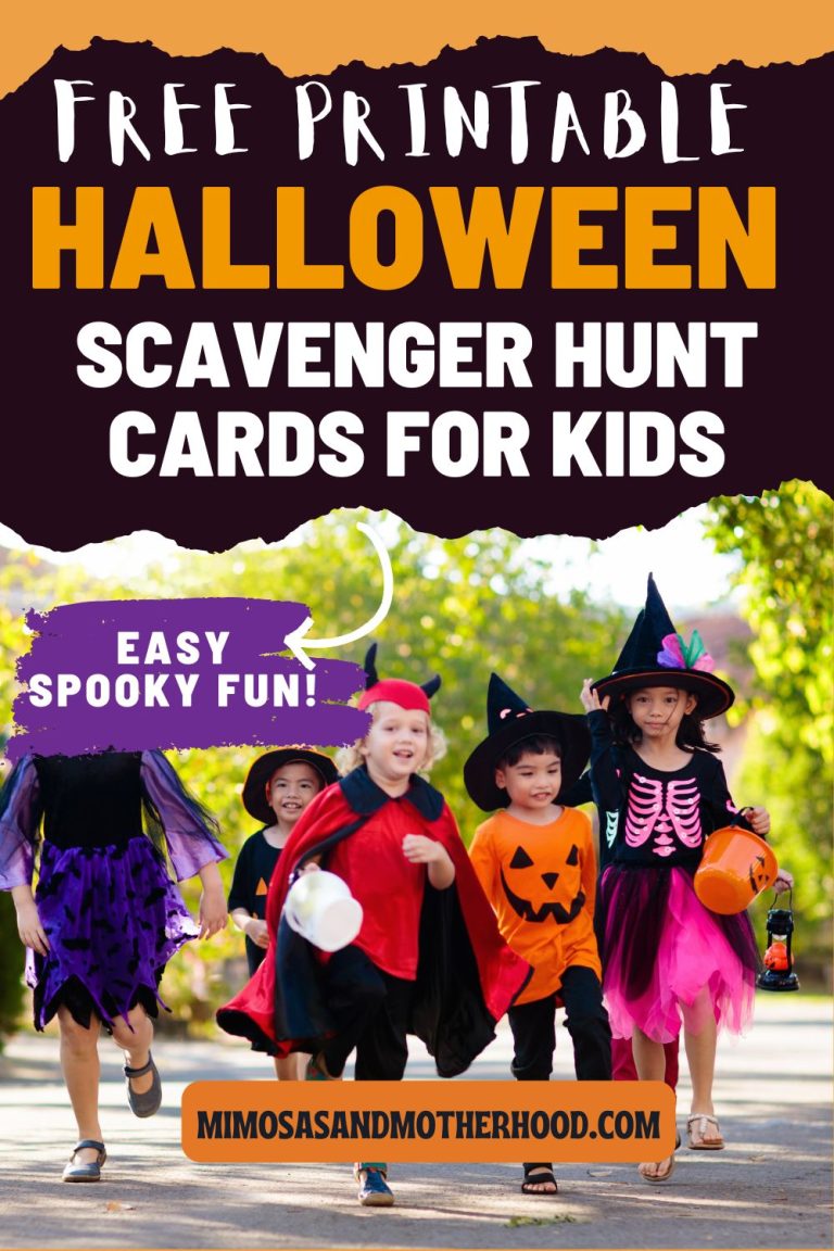 Free Printable Halloween Scavenger Hunt for Kids - Mimosas & Motherhood