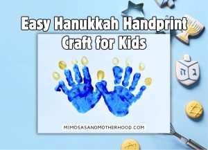 Easy Hanukkah Handprint Menorah Craft for Kids - Mimosas & Motherhood