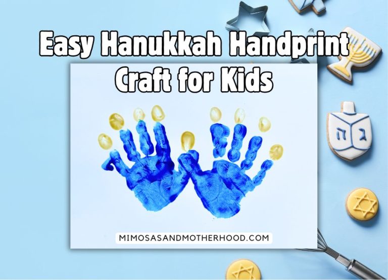 Easy Hanukkah Handprint Menorah Craft for Kids - Mimosas & Motherhood