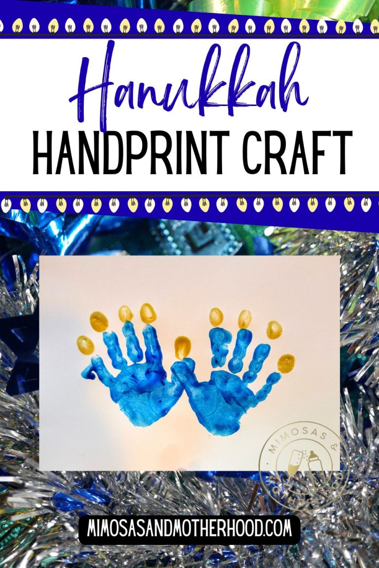 Easy Hanukkah Handprint Menorah Craft for Kids - Mimosas & Motherhood