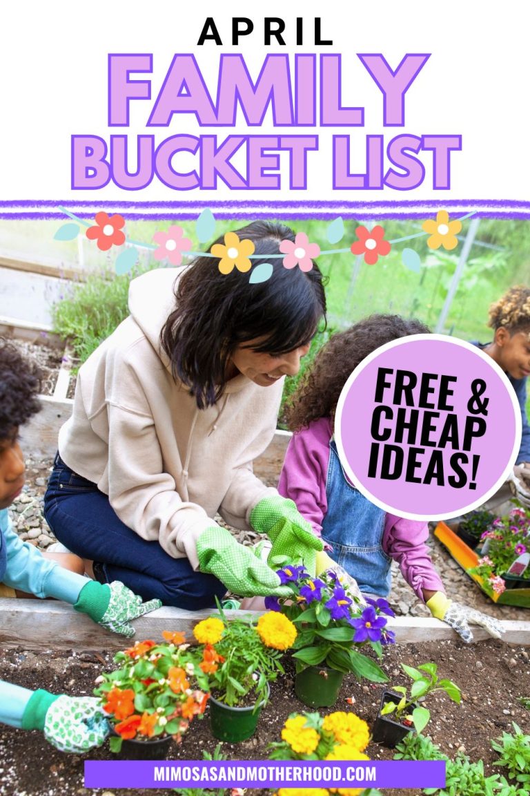 April Bucket List for Families (Free Printable Checklist) - Mimosas ...